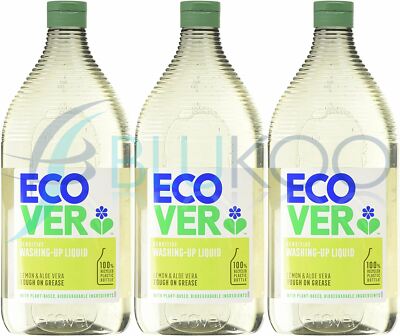 Ecover Washing Up Liquid Lemon & Aloe Vera - 950ml (Pack of 3) | eBay UK