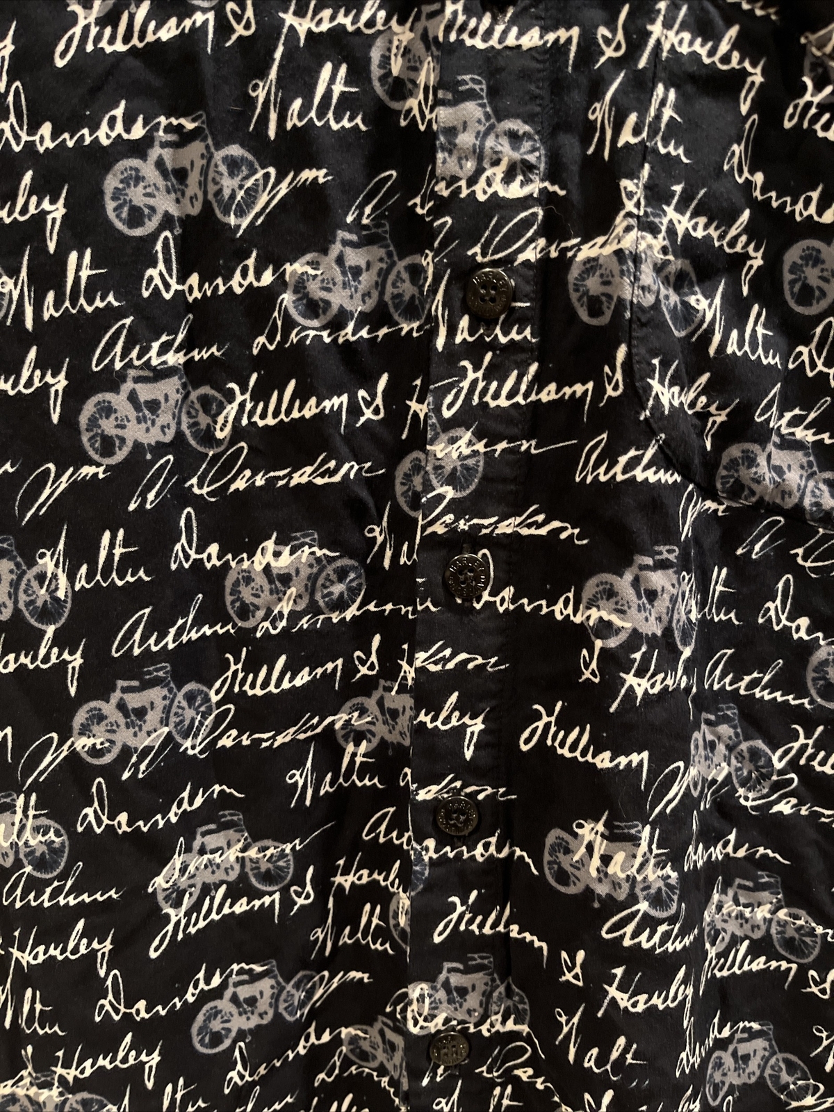 Harley Davidson Motorcycle Signature Button Up Shirt … - Gem