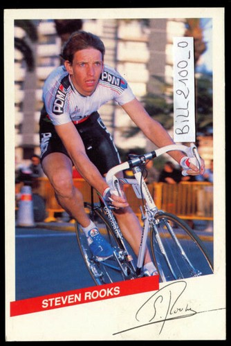 Cyclisme Le cycliste Steven Rooks . Pub au dos Course cycliste | eBay