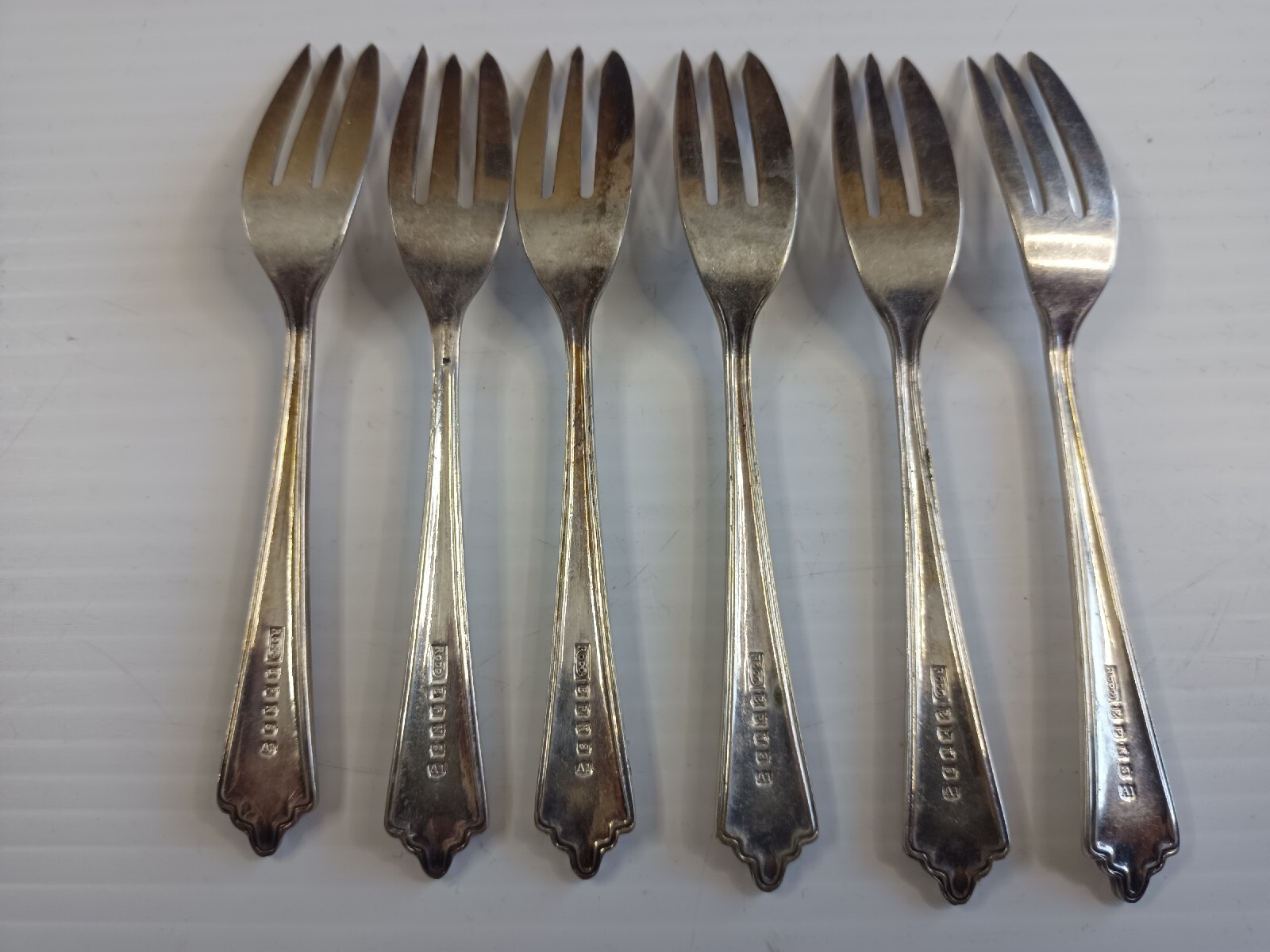 Set of 6 VINTAGE SILVER PLATED CAKE FORKS HIGH TEA | eBay