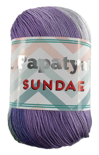 Papatya Sundae 100% Acrylic Rainbow Multicoloured Knitting/Crochet 100g ...