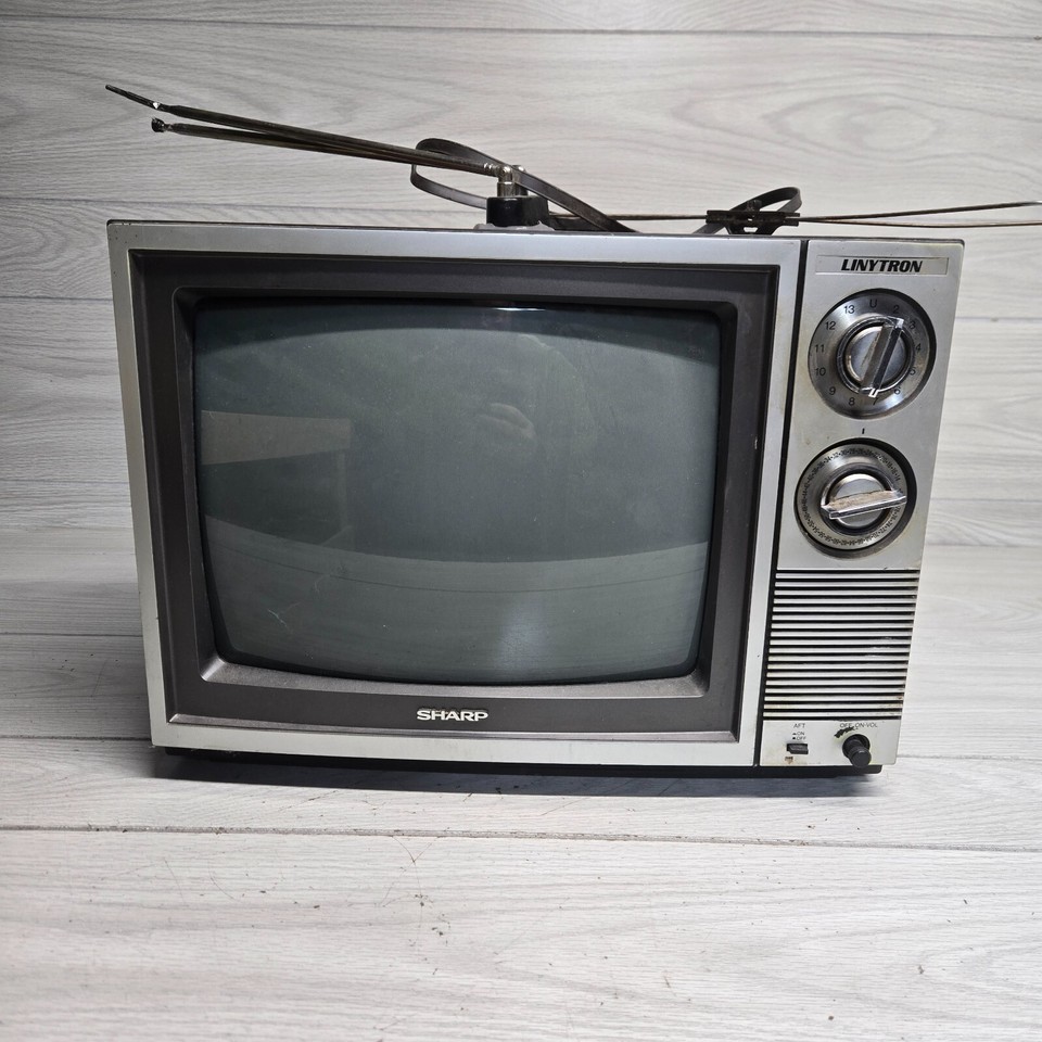 Sharp Linytron 13MM17D 13" CRT TV Wood Grain & Knobs - Retro Gaming NES ...
