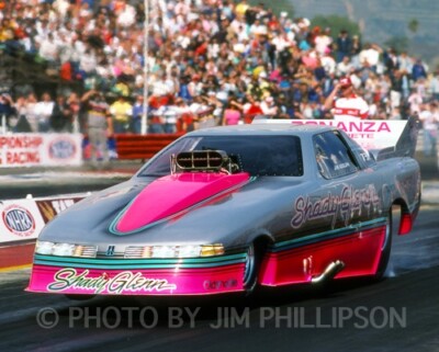 FUNNY CAR PHOTO NHRA DRAG RACING "SHADY GLENN" FUNNY CAR AT POMONA 1990 ...