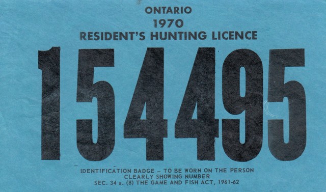 ONTARIO 1970 Resident s Hunting Licence EBay ontario-1970-resident-s-hunting-licence-ebay