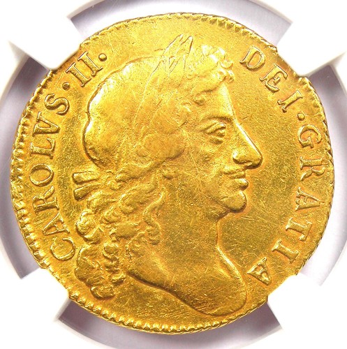 1682 Britain England Charles II Gold Guinea Coin 1G - Certified NGC AU ...
