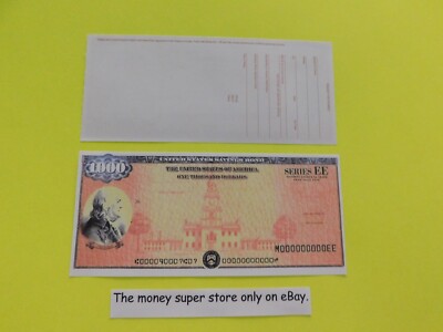 SERIES EE U.S. SAVINGS BOND $1,000 PHOTO COPY PLAY MONEY NOT REAL. | eBay