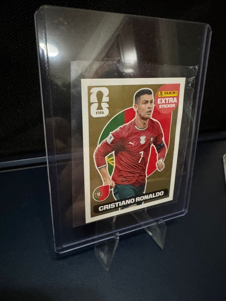 2026 Panini FIFA World Cup Cristiano Ronaldo Gold Extra Sticker | eBay