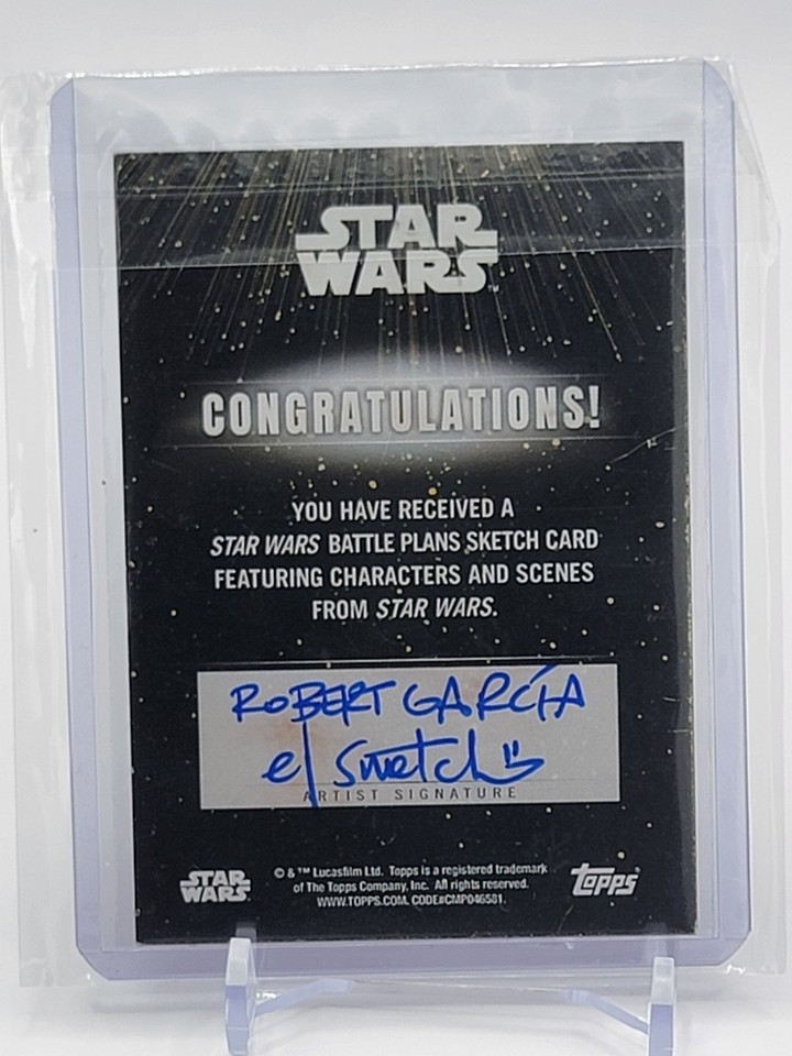 2021 TOPPS Star Wars Battle Plans GRUMMGAR Sketch CARD ROBERT GARCIA #1 ...