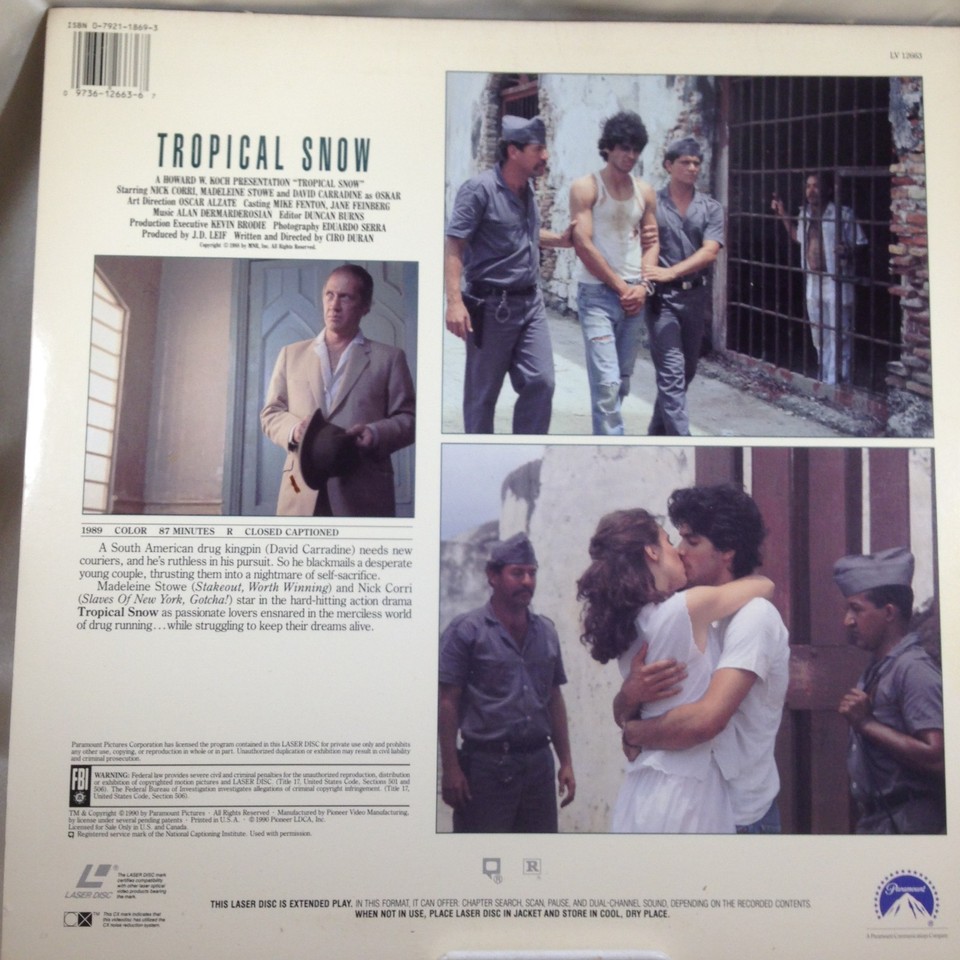 Laserdisc Video Tropical Snow Nick Corri Madeleine Stowe | eBay