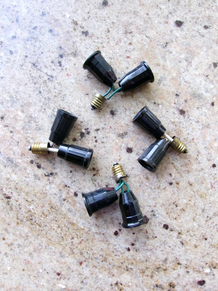 Vintage Christmas Tree Light Sockets Receptacles C6 Handmade Individual ...