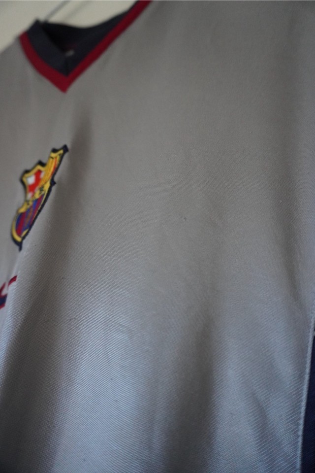 VINTAGE FC BARCELONA Guardiola #4 JERSEY MENS XL 1998-2000 AWAY GREY ...