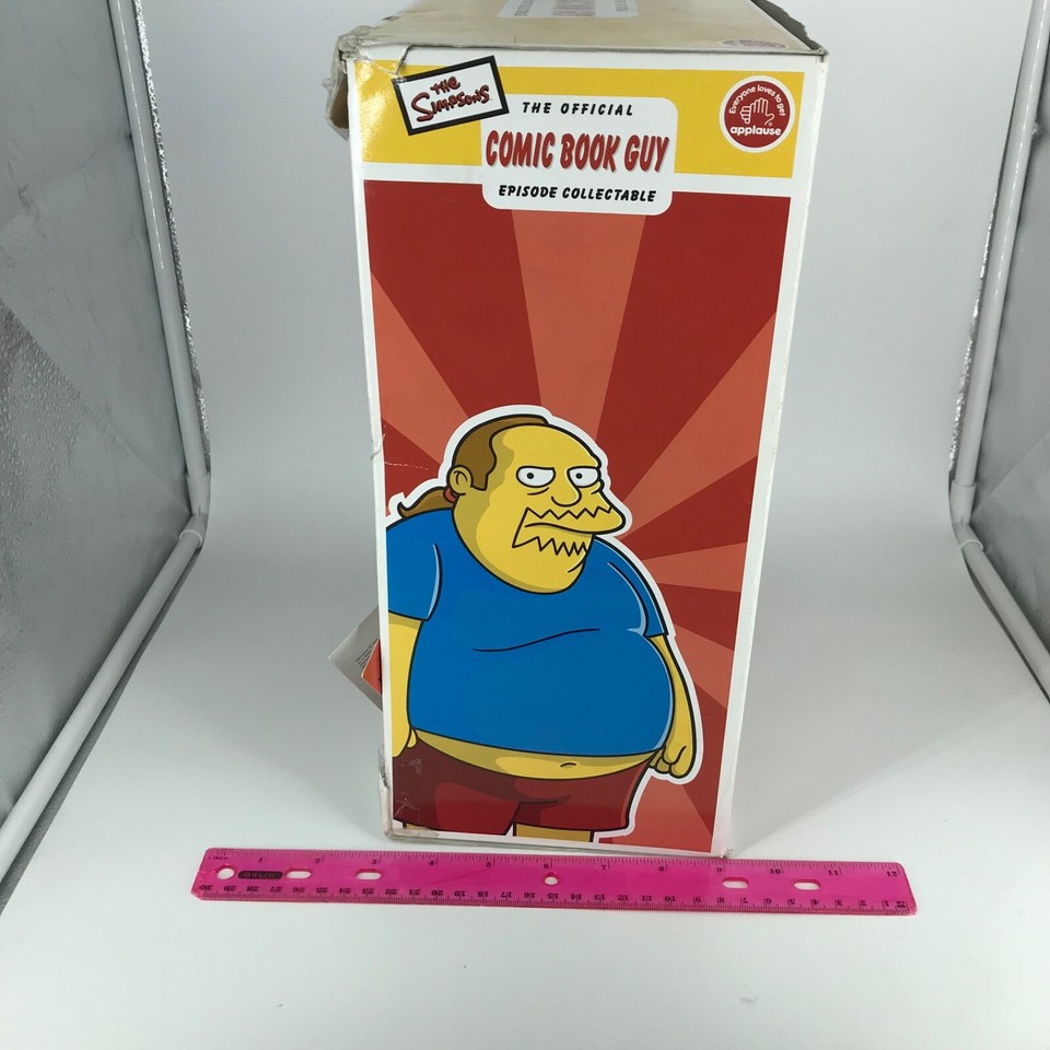 The Simpsons Plush APPLAUSE Comic Book Guy with Box EXTREMELY RARE ...