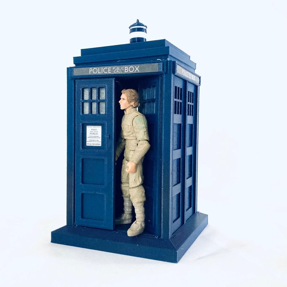 Custom 3D printed Police Box for 3.75 Inch (1:18) Figure Diorama | eBay