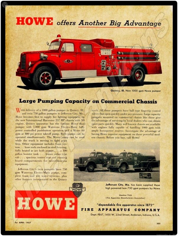 1957 Quincy Illinois Fire Dept. New Metal Sign-18" x 24" USA STEEL XL ...