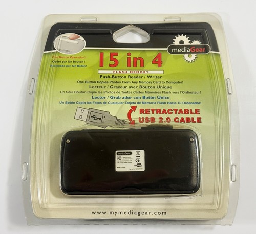MediaGear 15 in 4 Flash Memory Push-Button USB2.0 Reader/Writer | eBay