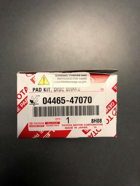 OEM Toyota 0446547070 Disc Brake Pads Kit FR 04465-47070 for sale ...