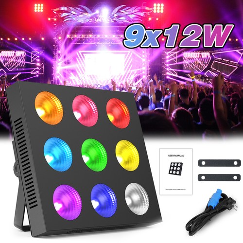 9X12W 4 in1 RGBW COB DJ Light with DMX Control 60° BeamPar Light for ...