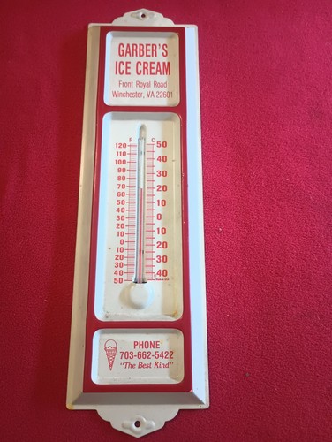 Vintage 1950s Garbers Ice Cream Sign Store Advertising Tin Sign ...