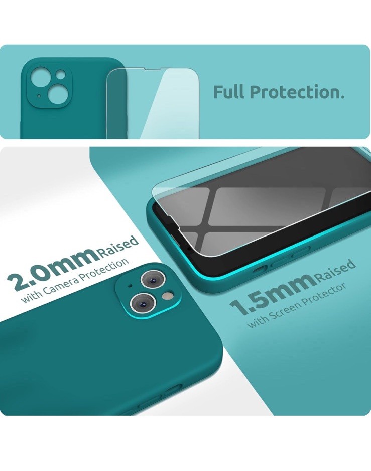 SURPHY Compatible with iPhone 13 Mini Case with Screen Protector, 5.4 ...