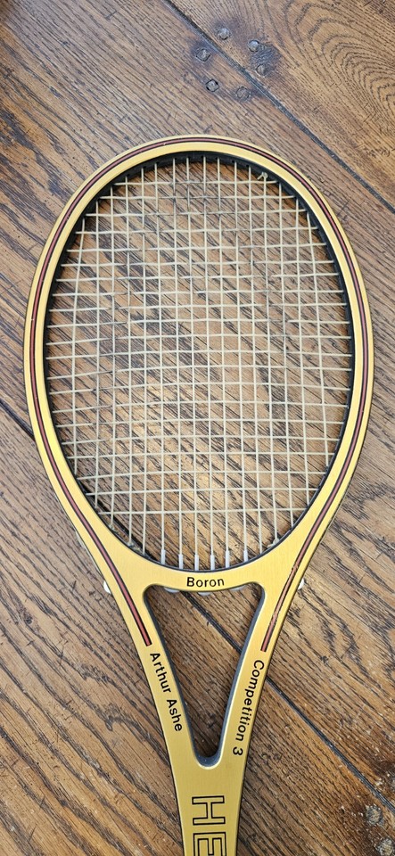 Vintage Head Arthur Ashe Boron Competition 3 Gold Tennis Racket | eBay UK