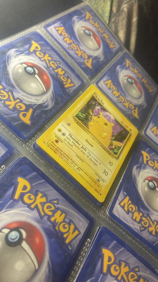 Pikachu Gnaw Yellow Cheek’s Base Set 1995 Original Pokémon Card 58/102 ...