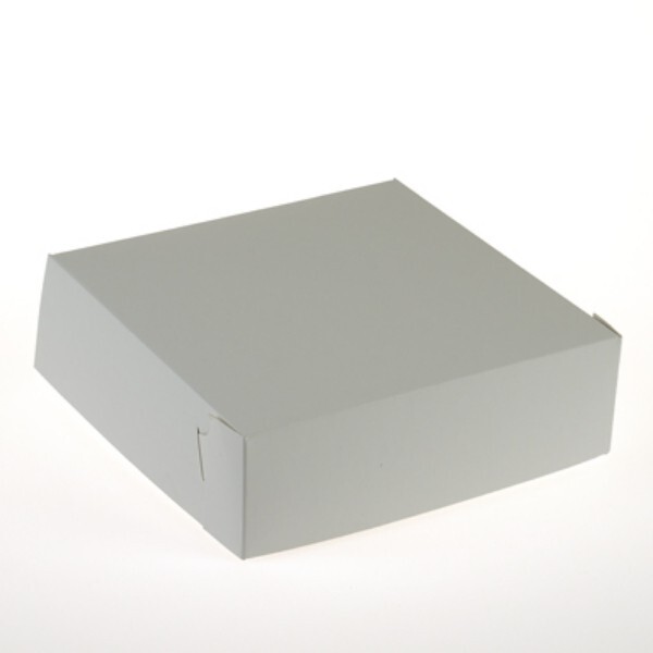 NEW White Cardboard Cake Boxes - 205mm - 65mm - 100, Takeaway, Food ...