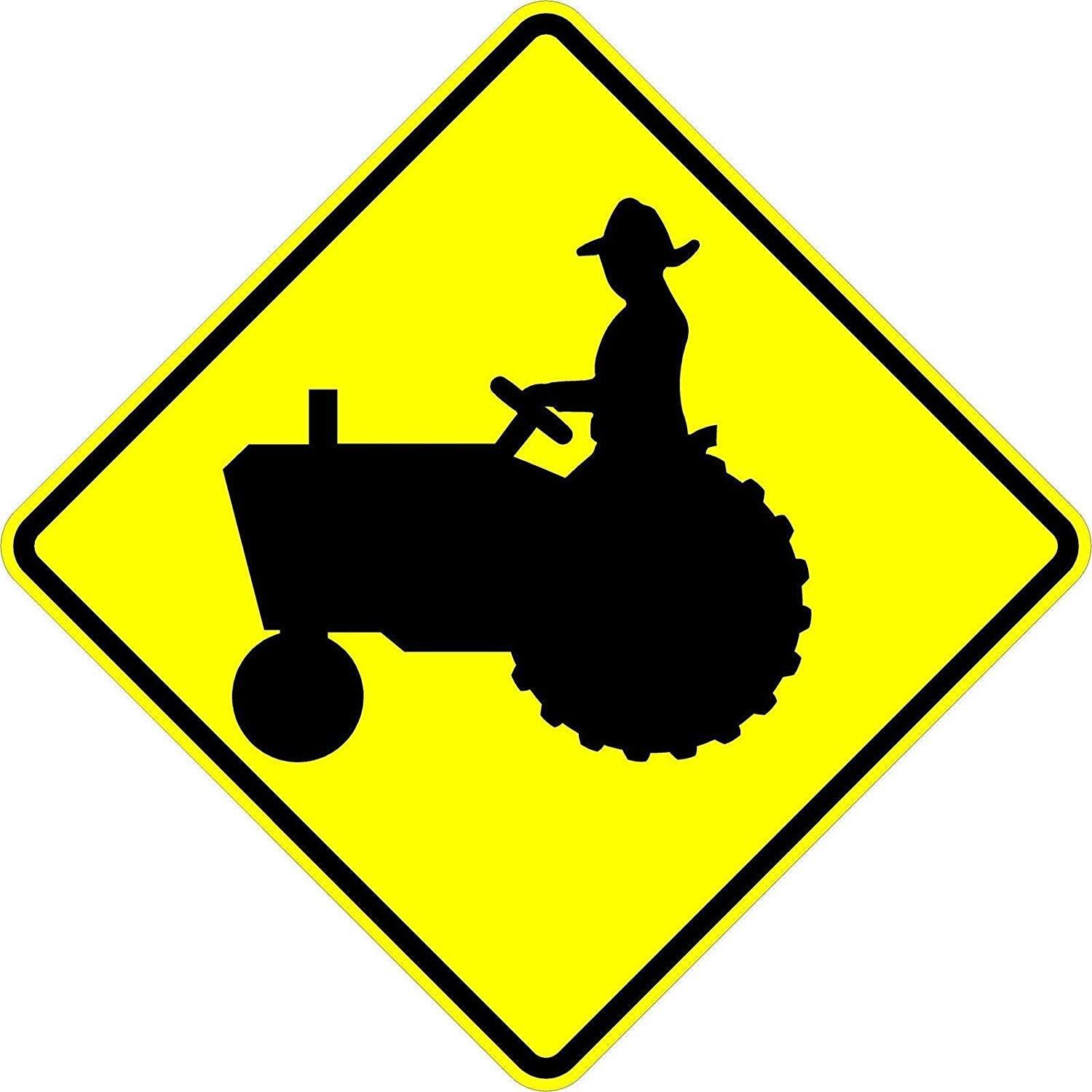 Tractor Crossing Sign - 18 X 18 Warning Sign. A Real Sign. | eBay