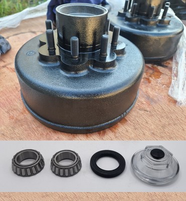Brake Hub Drum Kit Lippert LCI Kaufmann STRAIGHT Spindle 5 Trailer Axle ...