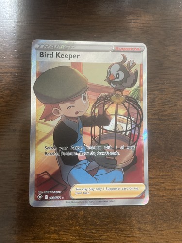 Bird Keeper 066/072 Shining Fates NM Full Art Ultra Rare Pokemon Card ...