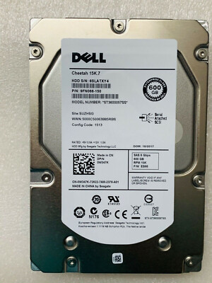 Dell Cheetah 15K .7 0W347K ST3600057SS 600GB 6G 3.5" SAS HARD DRIVE | eBay