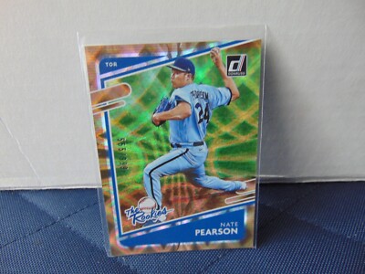 2021 Donruss Baseball Nate Pearson gold rookie card #555/999 Toronto ...
