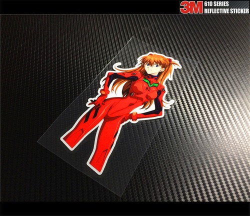 Reflective EVANGELION EVA Asuka Langley Soryu Anime JDM Car Sticker # ...