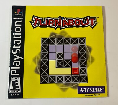 Turnabout Sony PlayStation 2000 (PS1) Natsume Puzzle Game *MANUAL ONLY ...