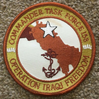 Rare Task Force 158 EMBROIDERED Royal Marines Royal Navy badge patch ...