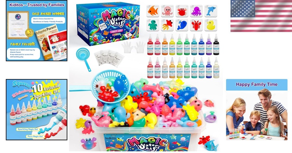 Interactive DIY Magic Water Elf Craft Kit for Kids - 20 Gel Colors ...