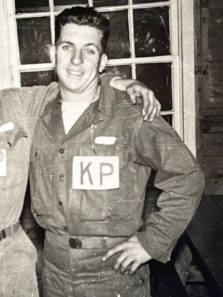 1940s Vintage Snapshot Two Handsome Men Military Soldiers KP Duty Gay ...