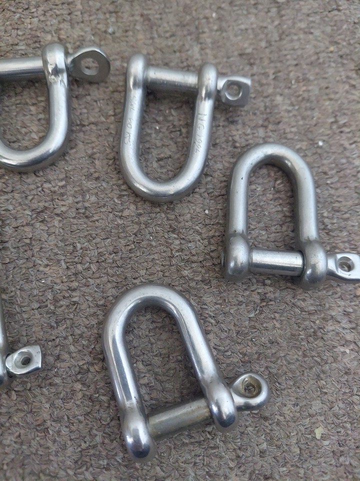 Job Lot Of Various Chrome 'D' Shaped Shackles Boating, Sailing | eBay UK