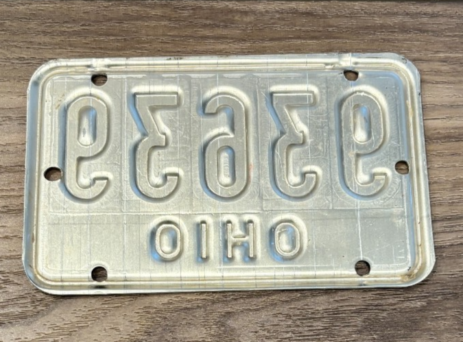 OHIO, Motorcycle License Plate # 93639 | eBay