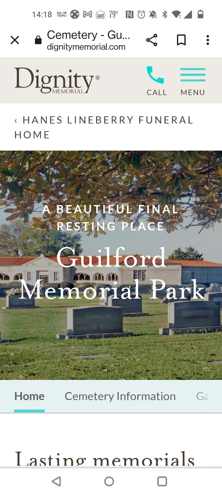 Two Burial Plots For Sale Guilford Memorial Park Inc. Located In ...