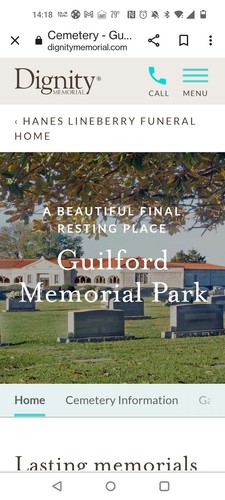 Two Burial Plots For Sale Guilford Memorial Park Inc. Located In ...