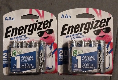 Energizer Ultimate Lithium AA Batteries 8 Pack X2 - 16 Count ...