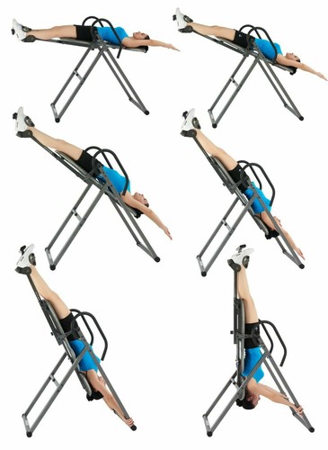 Inversion Table for Back Therapy, Heavy Duty Adjustable Stretcher, Pain ...
