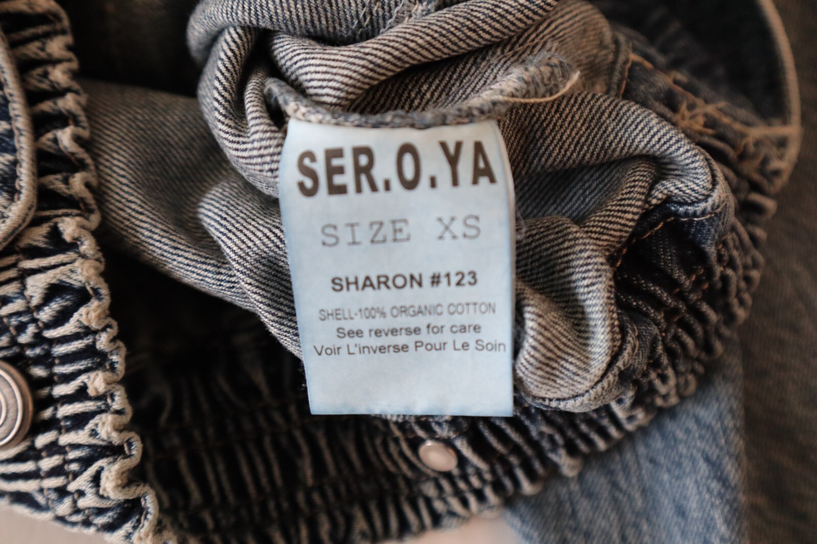 SER.O.YA SR02-3786 Women's Sz XS Sharon Blue Cleo Denim Jacket $156 | eBay