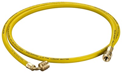 Yellow Jacket 30460 Yellow PLUS II Hose, 60″ ¼” LH to ¼” RH, 45° w/Ball ...