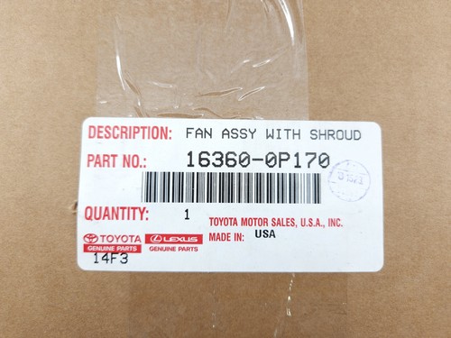Genuine OEM Toyota 16360-0P170 Radiator Fan Assy w/ Motor | eBay