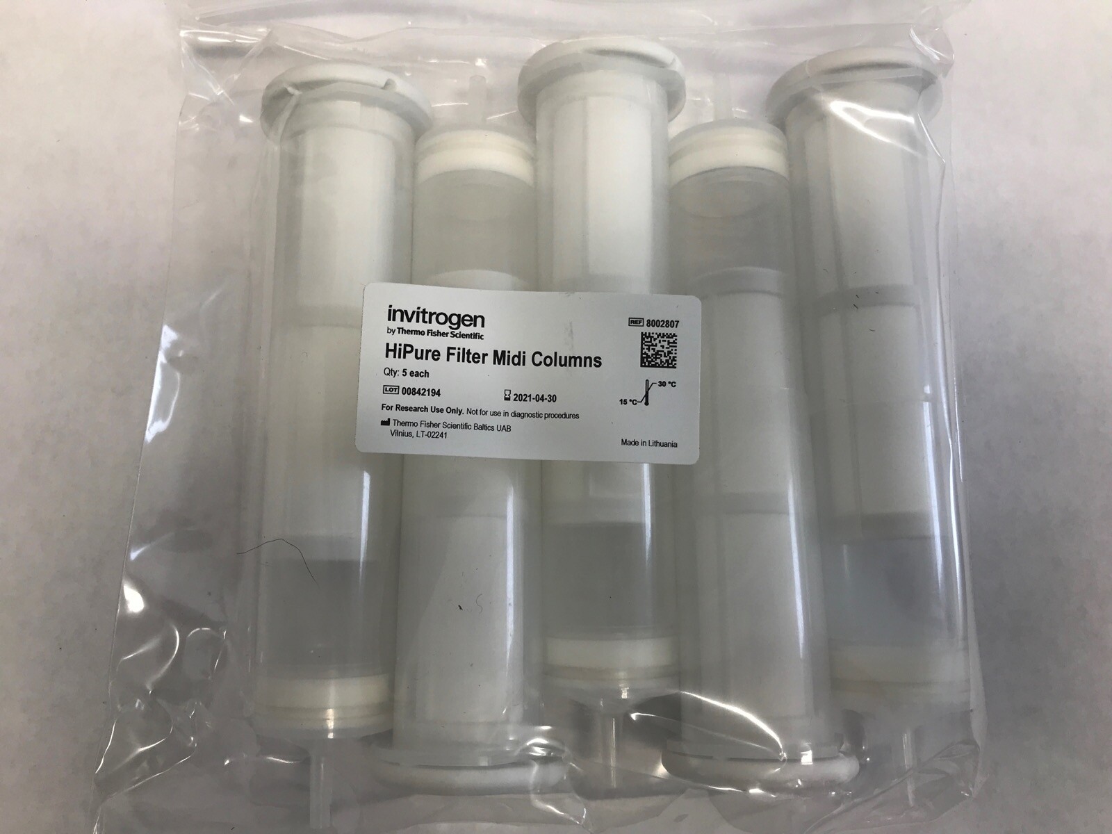 INVITROGEN PureLink HiPure Plasmid Filter Midiprep Partial Kit ~40 ...