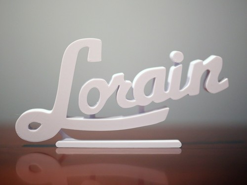 Lorain Ohio Logo Script Sign Statue 7 1/4" Office Desk or Home Decor ...
