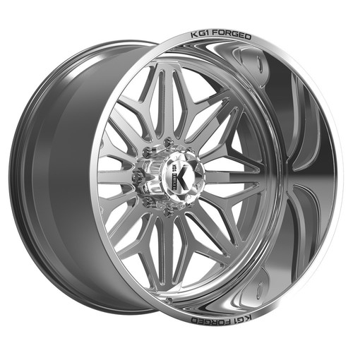 24x14 KG1 Forged KF014 Snow Polished FORGED Wheels Blank (-76mm) Set of ...