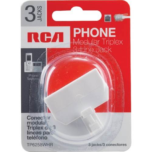 RCA White 3-Line Phone Splitter TP6258WHR Pack of 6 RCA TP6258WHR 044476066962 44476066962| eBay