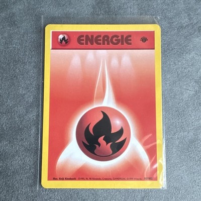 Pokémon Fire Energy Base Set 1st Edition Shadowless 98/102 German TCG ...